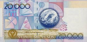 Banknote: 20,000 Pesos (Colombia(1996-2000 Issue) Wor:P-448b
