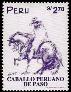 Stamp: Peruvian Horse (Peru(Peruvian Paso Horse) Mi:PE 1628,Sn:PE 1177 ...
