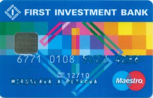Bank Card: First Investment Bank Maestro Logo - 03/07/001 (First ...