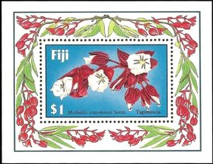 Stamp: Tagimoucia Flower (Medinilla waterhousei) (Fiji) (Flowers) Mi:FJ ...