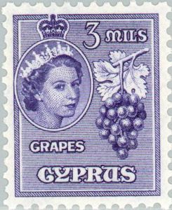 Stamp: Queen Elizabeth & Grapes (Cyprus(Definitive Issues - Queen ...