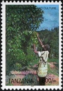 Stamp: Clove harvesting Pemba (Tanzania(Zanzibar Heritage and Culture ...