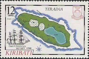 Stamp: Teraina (Kiribati) (Kiribati Islands Maps) Mi:KI 435,Sn:KI 436,Yt:KI 114,Sg:KI 215