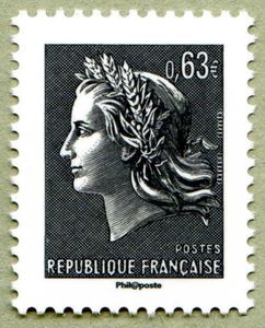 Stamp: Marianne de Cheffer (France(Faces of the 5th Republic) Yt:FR ...