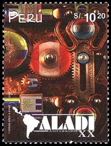 Stamp: Latin American Integration Association Logo (Peru(ALADI, 20th ...