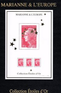 Stamp: Marianne max 20g Lettre prioritaire (France(Series "gold stars ...