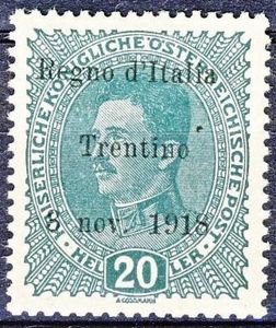 Stamp: Italian Occupation of Trentin (Italy - Occupation of Trentino ...