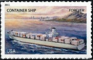 Stamp: Container Ship (United States of America(U.S. Merchant Marine ...