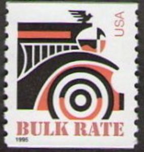 Stamp: Automobile (Bulk Rate) (United States of America(1995-1998 ...
