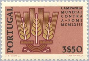 Stamp: Wheat Emblem (Portugal(FAO 'Freedom from Hunger' campaign) Mi:PT ...