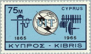 Stamp: ITU Emblem and Symbols (Cyprus(Centenary of International ...