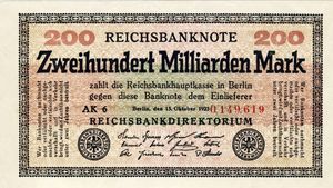 Banknote: 200,000,000,000 Mark (Germany(1923 7th Issues ...