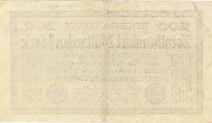 Banknote: 200,000,000,000 Mark (Germany) (1923 7th Issues ...