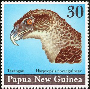 Stamp: New Guinea Eagle (Harpyopsis novaeguineae) (Papua New Guinea ...