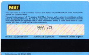 Bank Card: MBf (MBf, IndonesiaCol:ID-MC-0011