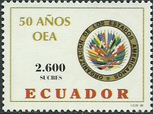 Stamp: Organization of American States- Emblem (Ecuador(Organization of ...