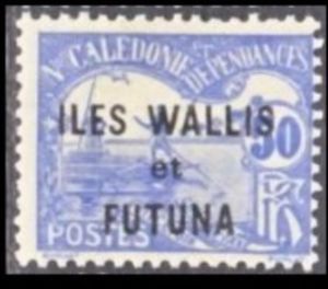 Stamp: Landscape overprinted (Wallis and Futuna(Postage Due) Mi:WF P6 ...