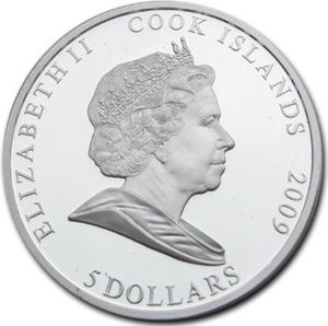 Coin: 5 Dollars (Saturn) (Cook Islands) (2009 - Year of Astronomy) WCC ...