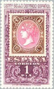 Sello: Centenary of Spanish Perforated Stamps (España(Centenario del ...