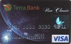 Bank Card: Visa Classic (Terra Bank, UkraineCol:UA-VI-0364.02