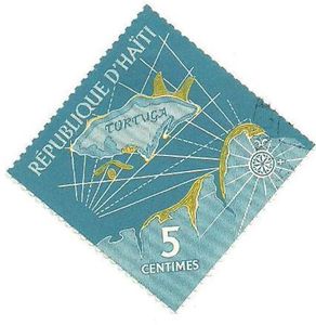 Stamp: Map of Tortuga Island (Haiti(Tourism. History of Tortuga Island ...
