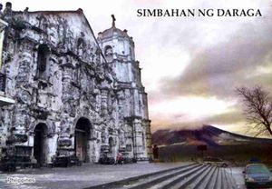 Postcard: Daraga Church and Mayon Volcano in the background ...