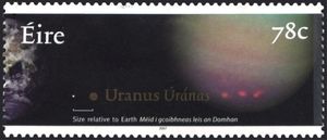 Stamp: Uranus (Ireland) (The Planets) Mi:IE 1762A,Sn:IE 1722,Sg:IE 1845 ...