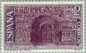 Stamp: Roman Portal (Spain(Ripoll Monastery) Mi:ES 1898,Sn:ES 1639,Yt ...