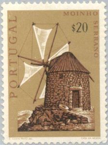 Stamp: Mountain Windmill, Bussaco (Portugal(Portuguese Windmills) Mi:PT 1121,Sn:PT 1088,Yt:PT ...