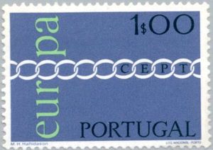 Stamp: C.E.P.T.- Chains (Portugal(Europa (C.E.P.T.) 1971 - Chain) Mi:PT ...
