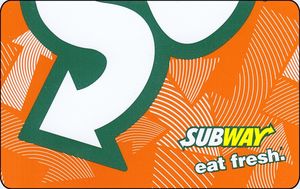 Gift Card: Subway eat fresh. (Subway, United States of America) (Subway ...