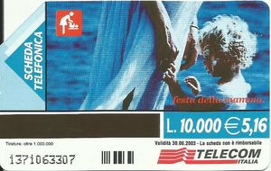 Scheda Telefonica: Festa Della Mamma 2001 (Telecom Italia, Italia(01 - Figurate (Lira)) C&C ...