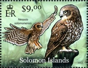 Sello: Fearful Owl (Nesasio solomonensis) (Islas Salomón) (Owls) Mi:SB ...