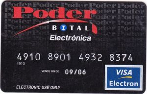 Tarjeta de Banco: Poder BITAL electronica (Banco Internacional, México ...