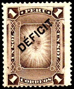 Sello: DEFICIT on Sun (Perú(Postage Due - 1896) Mi:PE P32,Sn:PE J33,Yt ...