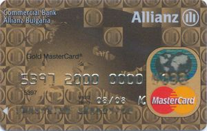 Bank Card: Allianz Bank MasterCard Gold - 04-06 (Allianz Bank Bulgaria ...
