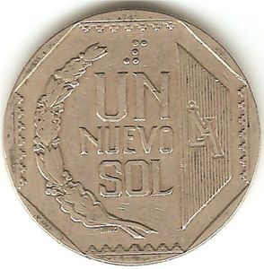 Moeda: 1 Nuevo Sol (Peru(1991~2015 - Nuevo Sol (Circulação) WCC:km308.2