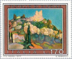 Stamp: Canossa Castle (Italy(Tourist (4th series 1977)) Mi:IT 1569,Sn ...
