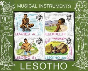 Stamp: Musical Instruments (Lesotho(Musical Instruments of the Basotho ...