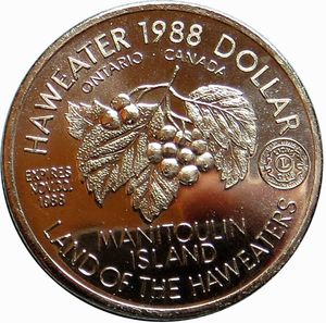 Token: Haweater, Manitoulin (Canada(Canada Trade Dollar) Col:CA-000011 🪙