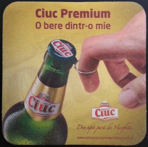 Posavasos de Cerveza: Ciuc (Brau-Union Romania, Rumanía) Col:RO-000095