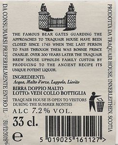 Drink Label: Traquair House Ale (Traquair, ScotlandCol:SQ-BEER-000001