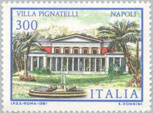 Stamp: Villa Pignatelli, Napoli (Italy(Villas of Italy (2st series)) Mi ...