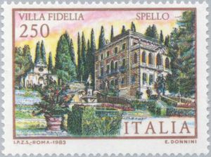 Stamp: Villa Fidelia, Spello (Italy(Villas of Italy (4th series)) Mi:IT ...