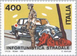 Stamp: Road Safety (Italy) (Road Safety) Mi:IT 1868,Sn:IT 1577,Yt:IT ...