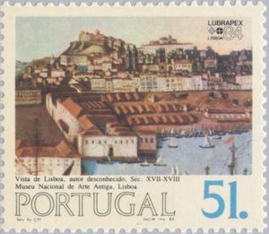 Stamp: View from Lisboa (Portugal) (Portugues-Brazilian Stamp ...