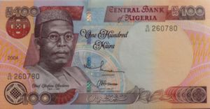Banknote: 100 Naira (Nigeria(1984-2022 Issue) Wor:P-28d