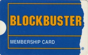 Functional Card: Blockbuster. Membership Card (Shops - Audio and Video ...