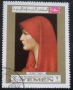 Stamp: 'Fabiola' by Henner (Yemen, Kingdom(Paintings by European ...