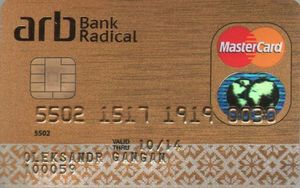 Bank Card: MasterCard Gold (Radikal Bank, UkraineCol:UA-MC-0316